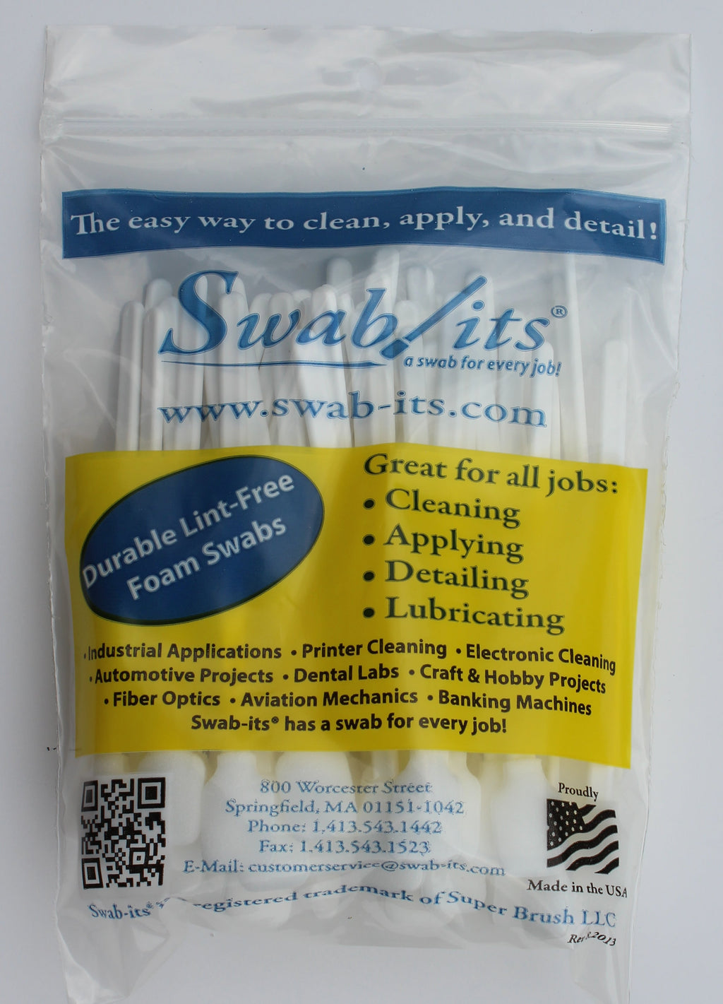 Swab-its® Bag of 50 Foam Swabs